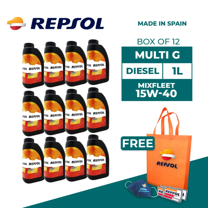 Repsol Mixfleet 15W-40 Diesel Engine Oil (1L x 12pcs) Box | Lazada PH