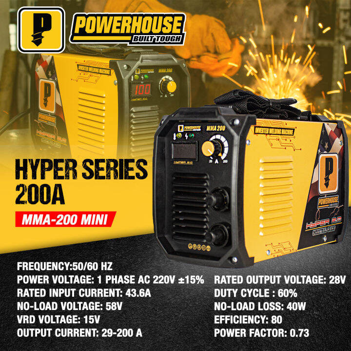 Powerhouse Inverter Welding Machine Hyper Series MMA-200 MINI PHWM ...