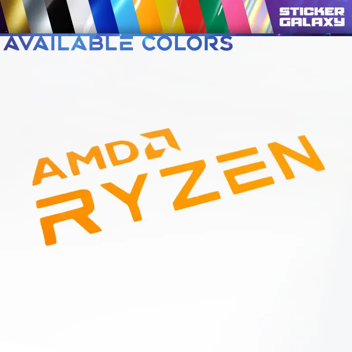 AMD RYZEN PC gamer vinyl sticker WATERPROOF decal for pc case, laptop ...