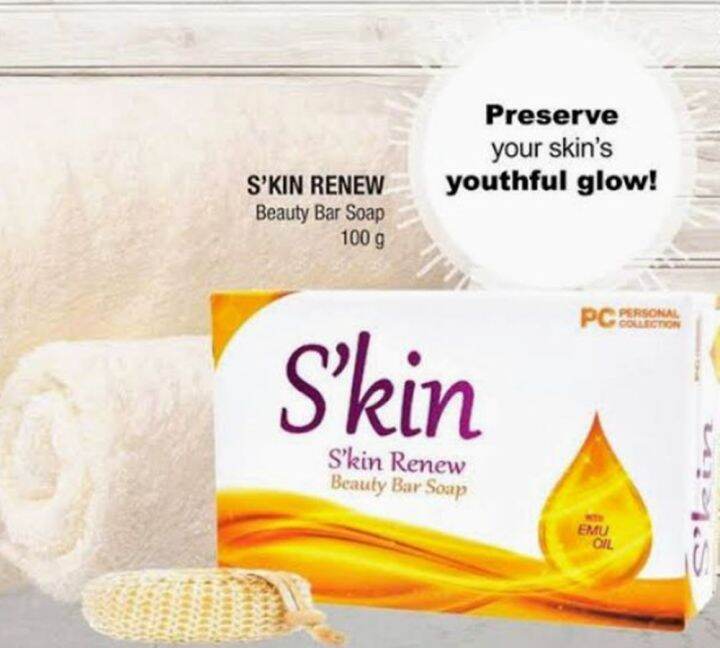 S'KIN RENEW Beauty Bar Soap with EMU OIL For Younger Looking Skin ...