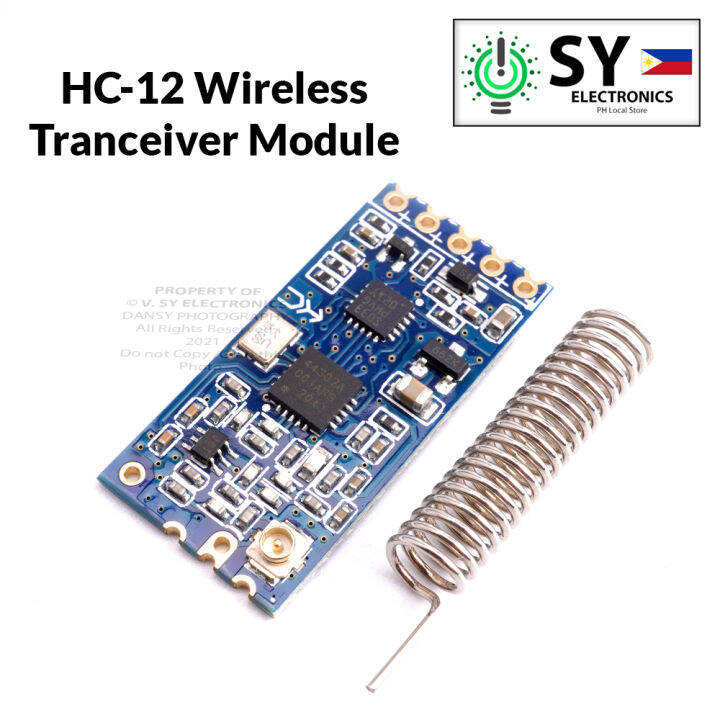 HC-12 SI4463 Wireless Transceiver Microcontroller Serial Module Board ...
