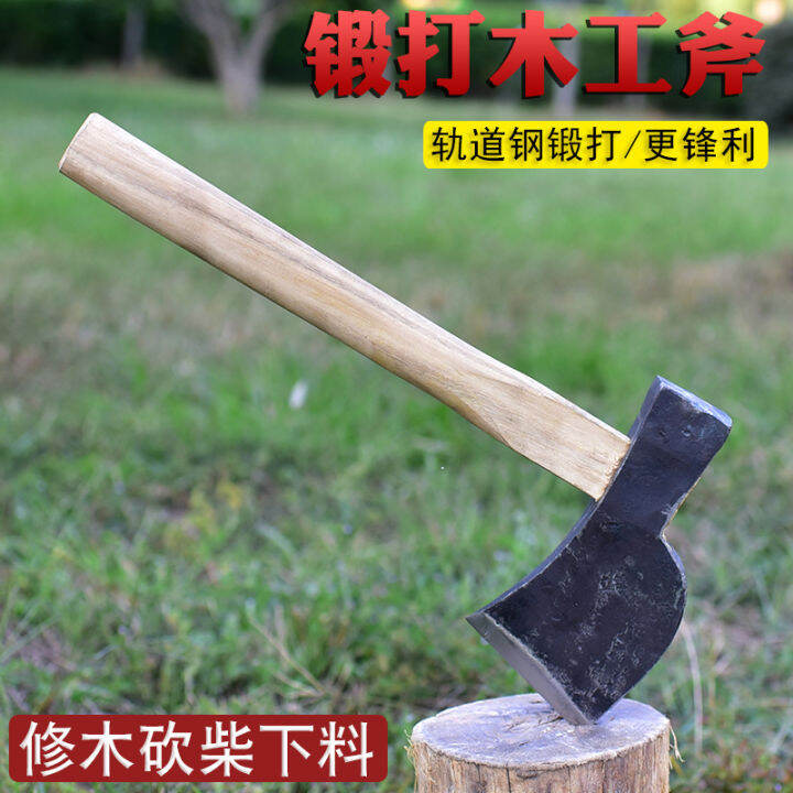 All-steel single-edged axe spring steel hand forged woodworking axe ...