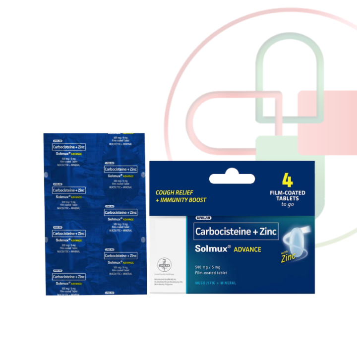 Solmux Advance With Zinc Capsule by 4 | Lazada PH