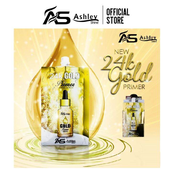 Ashley Shine 24K Gold Primer 15ml Pre Make Up Foundation SkinCare ...