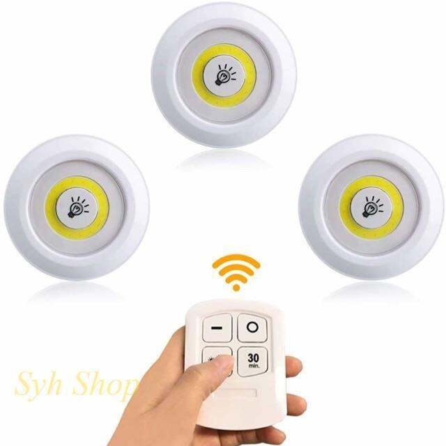 gfd Wireless LED Puck Light 3 Pack with Remote Control 5W Under Cabinet ...