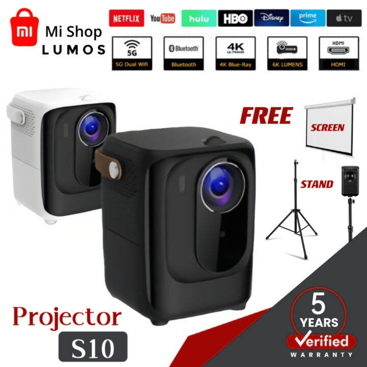 Projector S10 Portable Smart Mini Full HD LED Projector OS Android WiFi ...