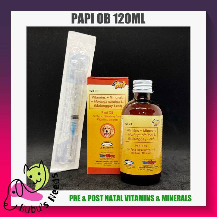 PAPI OB 120ML VITAMINS AND MINERALS FOR PREGNANT DOGS | Lazada PH