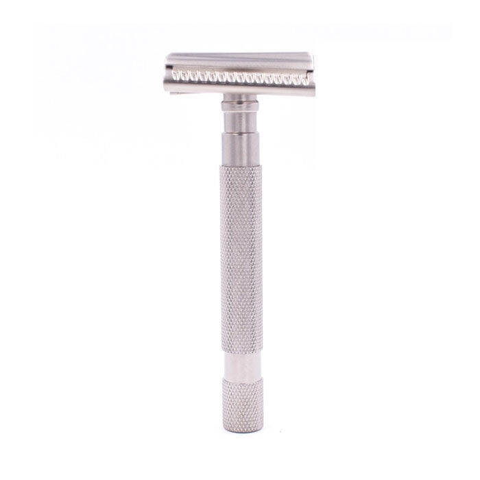 Parker Shaving Semi Slant Double Edge Safety Razor Satin Finish + 5pc ...