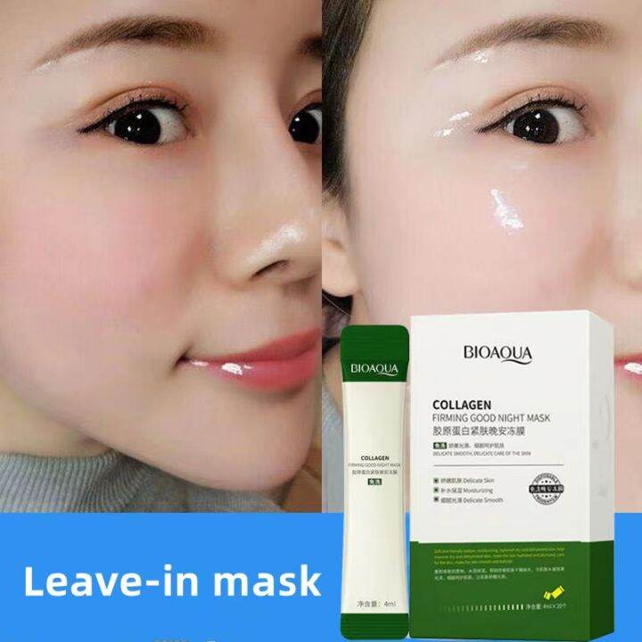 SUNISA 20PCS. COLLAGEN GELLY SLEEP FACE MASK FIRM SKIN MOISTURIZING OIL ...