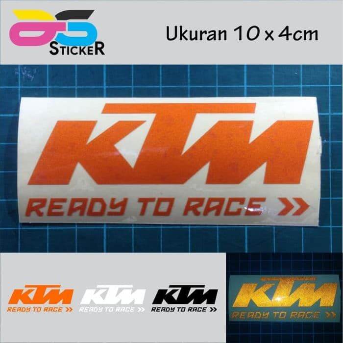 Sticker / Stiker KTM Ready To Race Reflective 10x4cm | Lazada Indonesia