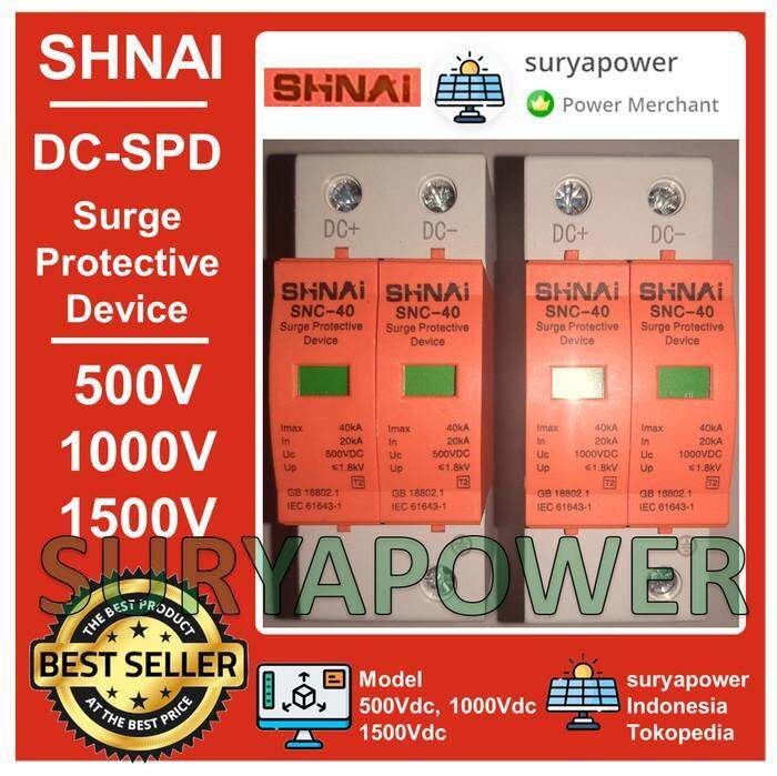 SPD DC 500V 1000V 1500V - SURGE PROTECTIVE ARRESTER - SHNAI - SNC-40 ...