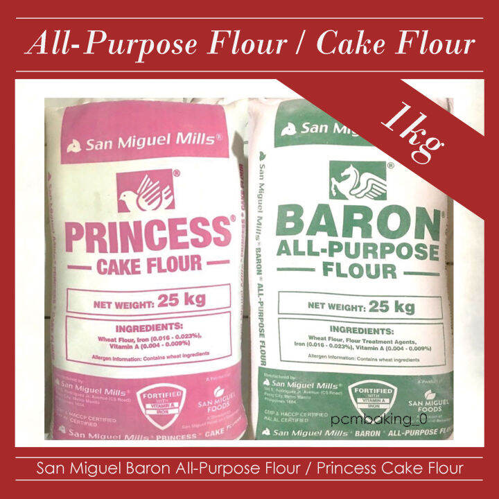 San Miguel Baron All Purpose Flour Princess Cake Flour APF CF 1kg | Lazada PH