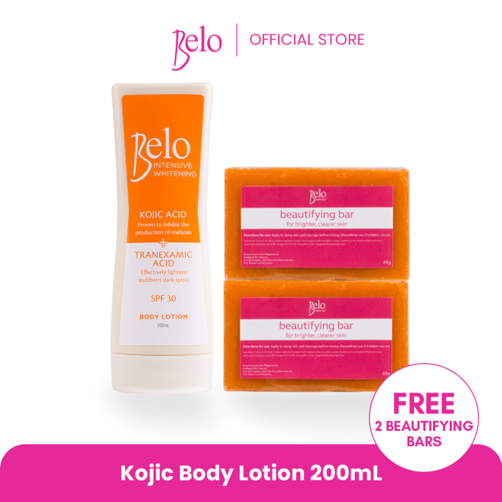 Belo Intensive Whitening Body Lotion 200mL + FREE 2 pcs Beautifying ...