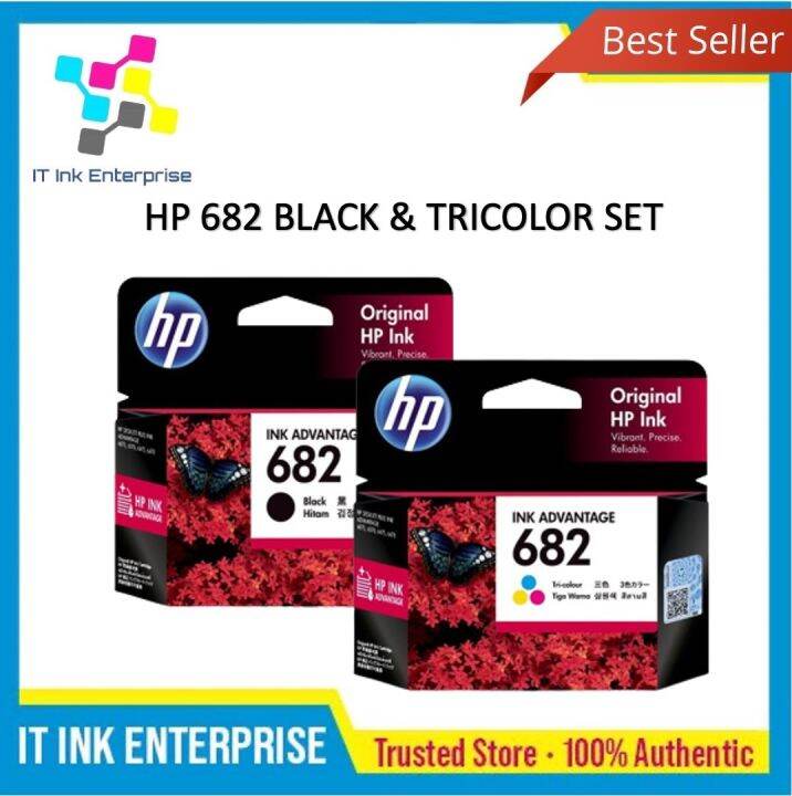 HP 682 Black and Tri-color Original Ink Cartridge Set | Lazada PH