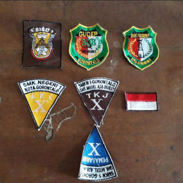 Emblem bordir logo attribut sekolah | Lazada Indonesia
