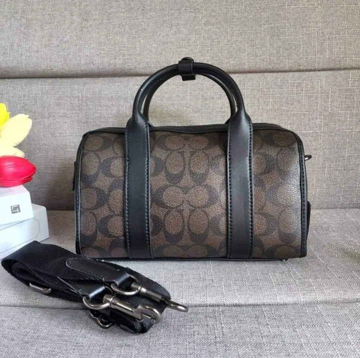 Original Coach Brown Gotham Duffle 24 In Signature Canvas CA186 | Lazada PH