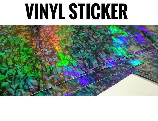 Stiker Abalone vinyl Sticker Lure Metal jig stickbait popper Hologram ...