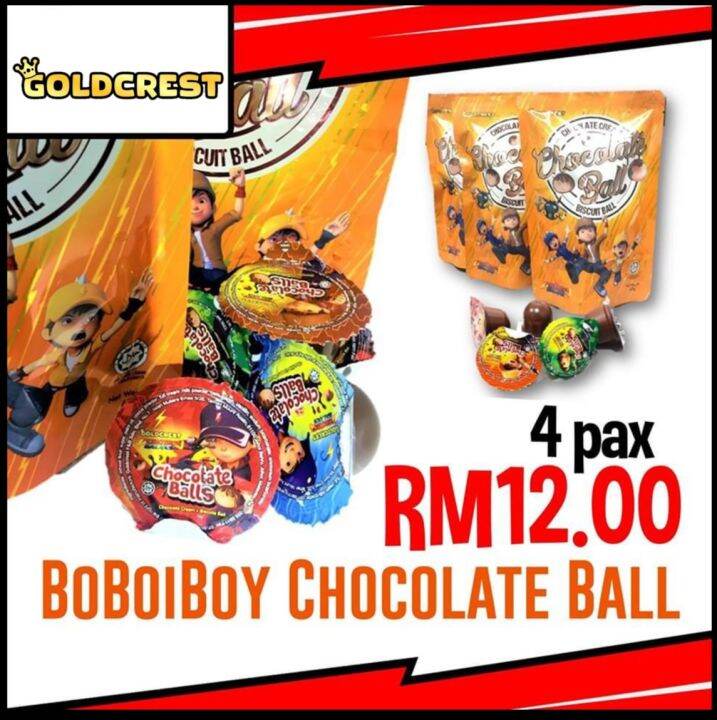 Boboiboy Chocolate Ball (4 pax) | Lazada
