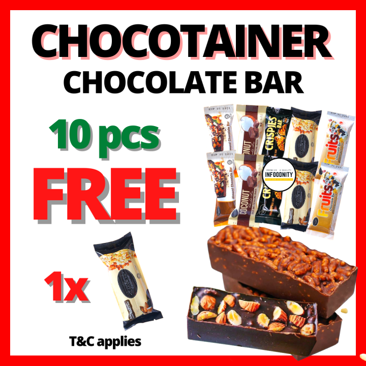 【TRIAL PACK】 Chocotainer Chocolate Energy Bar | Mix 4 Flavour I Almond ...
