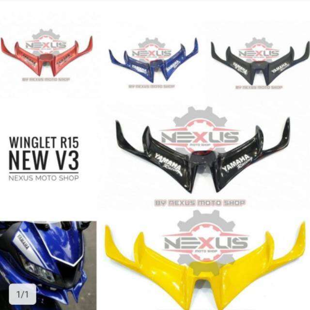 Winglet r15 new winglet r15 v3 winglet Yamaha all new R15 VVA v3 ...