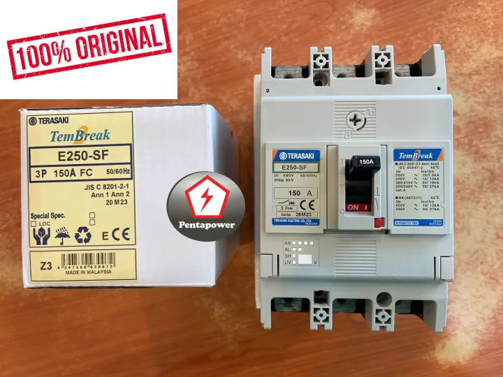 TERASAKI E250SF 150A 3P 25KA MCCB E250SF150A | Lazada