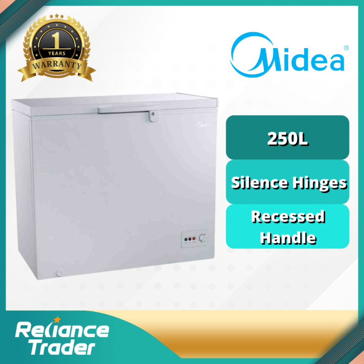 Midea 250L Chest Freezer with Built-In Sliding Glass Door WD-252GW | Lazada