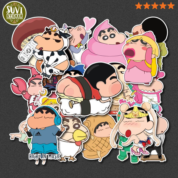 Combo 20 Sticker Cosplay Shin chống nước dán laptop, điện thoại, đàn ...