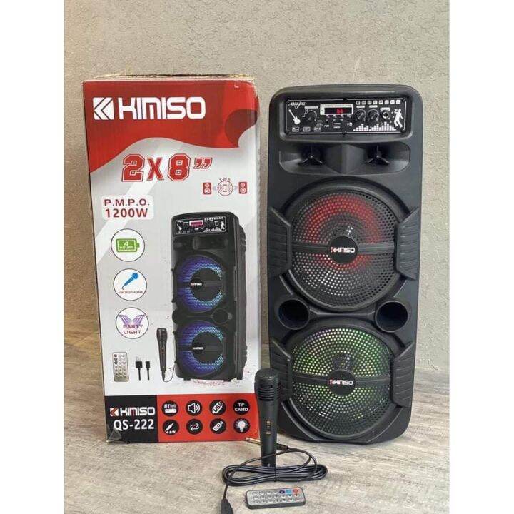 Kimiso Wireless Bluetooth Karaoke Speaker W/ Free Microphone And Remote ...