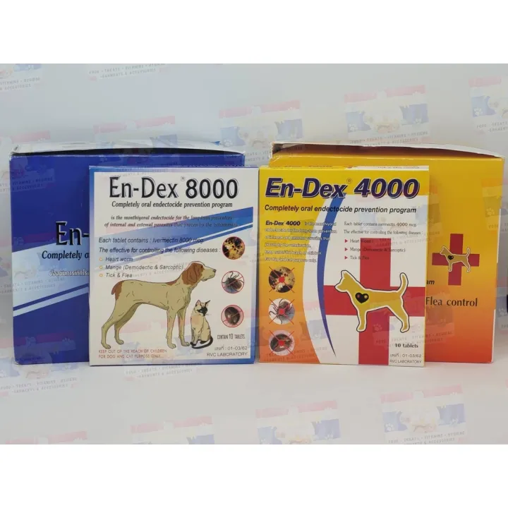 PER BOX] Endex 4000 / 8000 Oral Edectocide Prevention En-Dex for Ticks ...