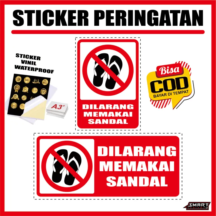 STIKER TULISAN DILARANG MEMAKAI SANDAL | STICKER TULISAN DILARANG ... STIKER TULISAN DILARANG MEMAKAI SANDAL | STICKER TULISAN DILARANG ...