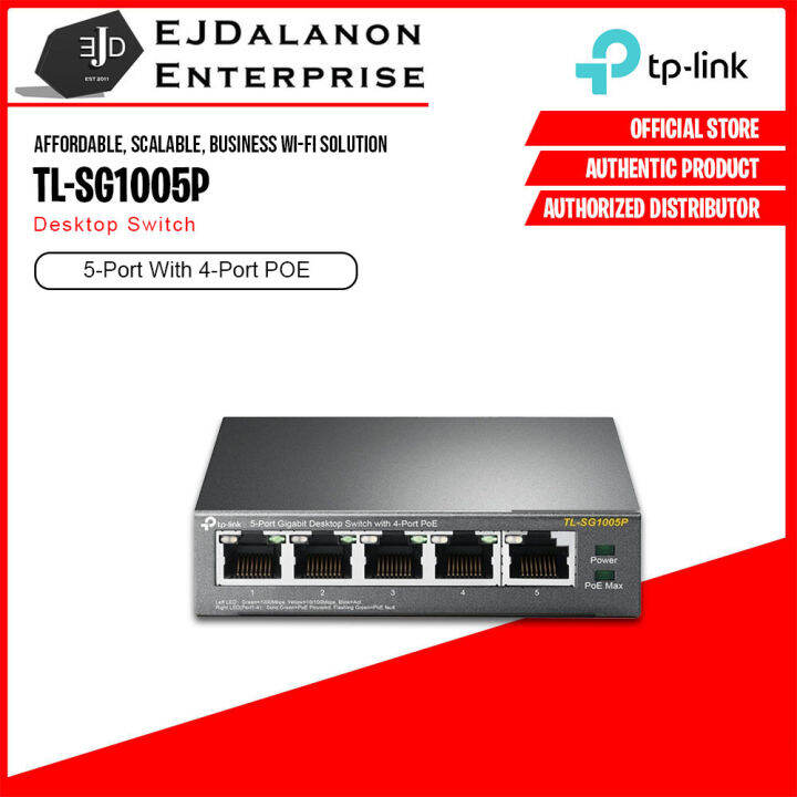 Tp-link TL-SG1005P | 5-Port Gigabit Desktop Switch with 4-Port PoE | Port | Gigabit | Switch ...