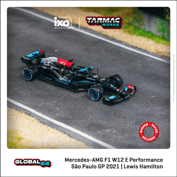 Tarmac Works 1/64 GLOBAL64 Mercedes-AMG F1 W12 E Performance São Paulo ...
