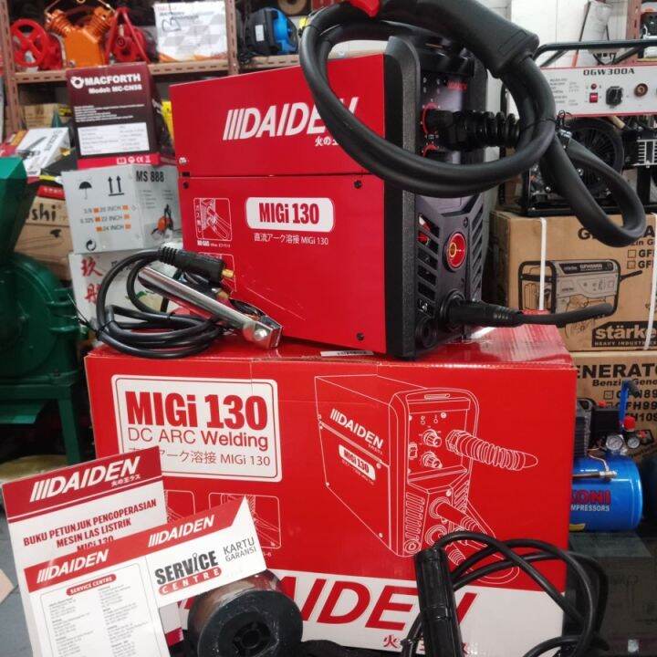 MESIN LAS DAIDEN MIGI 130 DC ARC WELDING COMPLETE FULLSET Garansi Resmi ...