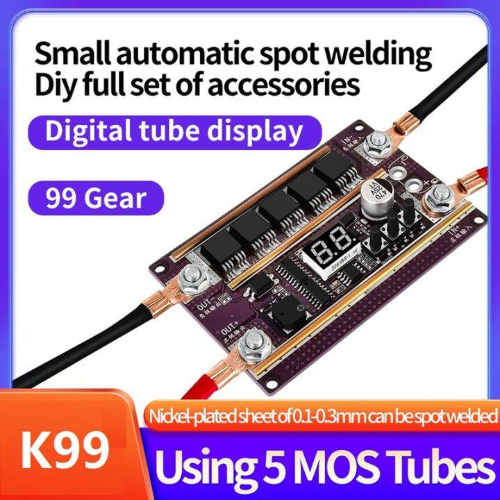 K99 Mini Automatic Spot Welder DIY Kit 99 Gear Adjustment 0.1-0.3Mm Nickel Sheet 18650 Lithium ...