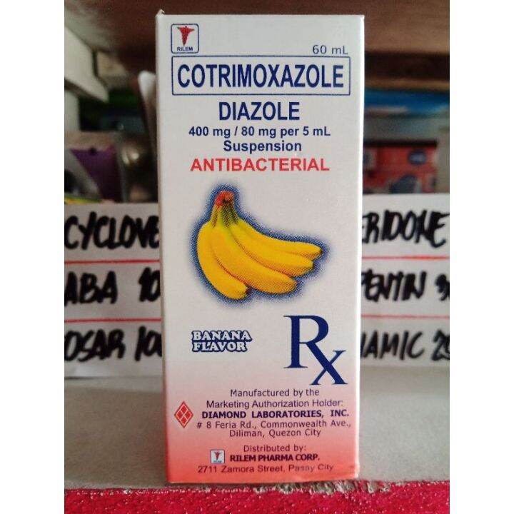 (DIAZOLE) Cotrimoxazol 400mg/80mg per 5ml syrup 60ml | Lazada PH