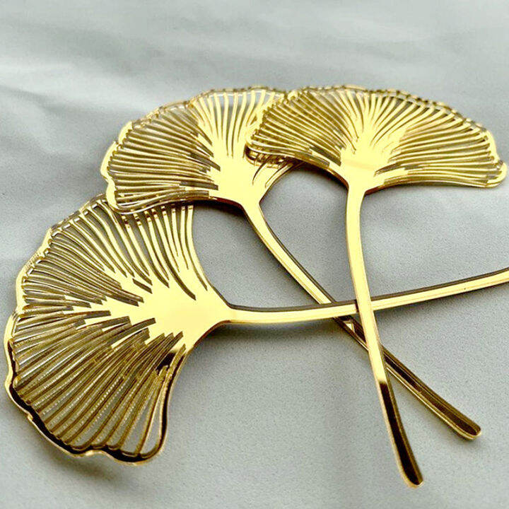 💖Big Dealse 3pcs Acrylic Gold Ginkgo Leaves Cake Topper Baking Happy ...