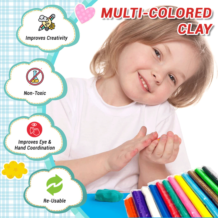 Joy Multi-Colored Clay Non-Toxic Bright Colors Modelling Clay Bar ... Joy Multi-Colored Clay Non-Toxic Bright Colors Modelling Clay Bar ...