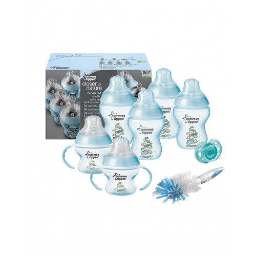 TOMMEE TIPPEE CLOSER TO NATURE DECORATED BOTTLE NEWBORN STARTER KIT ...