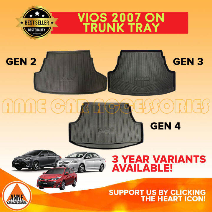 Car Trunk Tray for Toyota Vios Gen 2 / Gen 3 / Gen 4 2007 2008 2009 ...