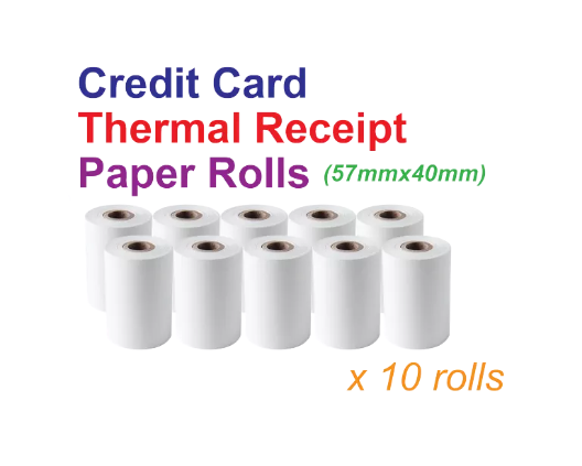 Thermal Paper Roll Coreless 80mm x 60mm / 57mm x 60mm / 57mm x 40mm (10 ...