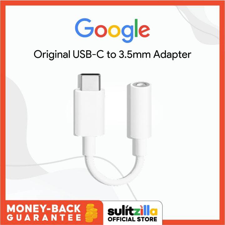 Original Google USB-C to 3.5mm Adapter for Wired Headphones and Earbuds ...