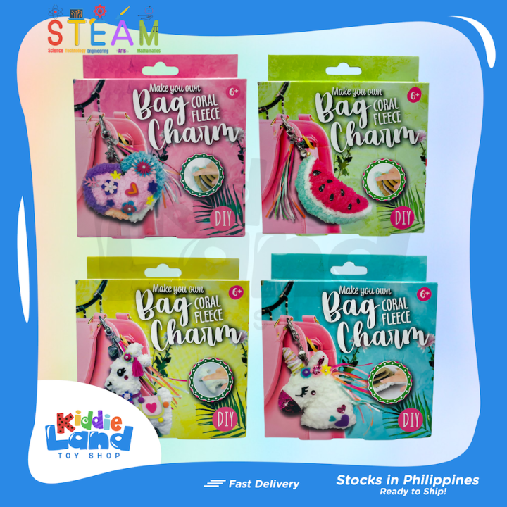 Make your own Bag Charm Coral Fleece Arts & Crafts for kids and adult ...