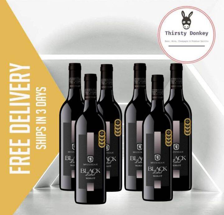 Mcguigan Black Label Merlot 750ml (Bundle of 6) | Lazada Singapore