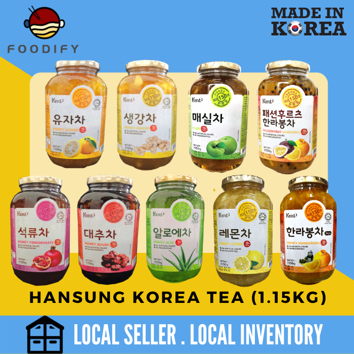 KMT Hansung Korea Tea Honey Jujube Pomegranate Aloe Ginger Citron Lemon Plum Hanrabong Passion ...