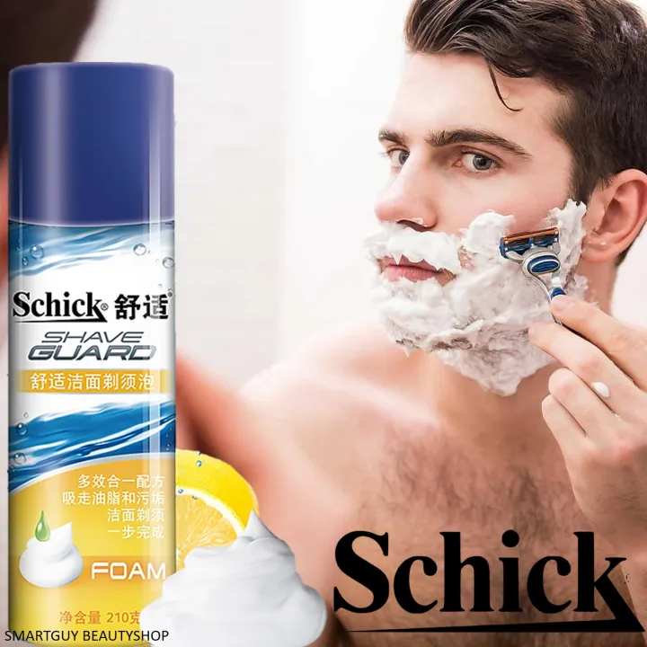 Schick Shave Guard Lemon Sensitive Shaving Foam มูสโฟมโกนหนวดกลิ่น ...