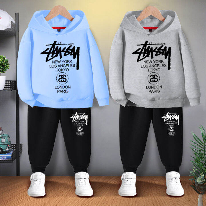 #E212+B212Bชุดเซ็ทเด็กเสื้อฮู้ด+กางเกงขายยาวได้ทั้งเด็กชายและเด็กหญิง ...