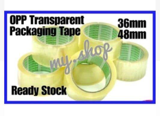 *READY STOCK* 36mm/48mm x 40m/90m(100y) OPP Transparent Packaging Tape | Lazada