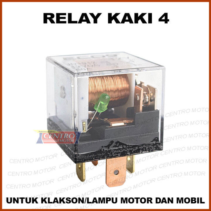 RELAY KAKI 4 UNTUK KLAKSON/LAMPU MOTOR DAN MOBIL | Lazada Indonesia