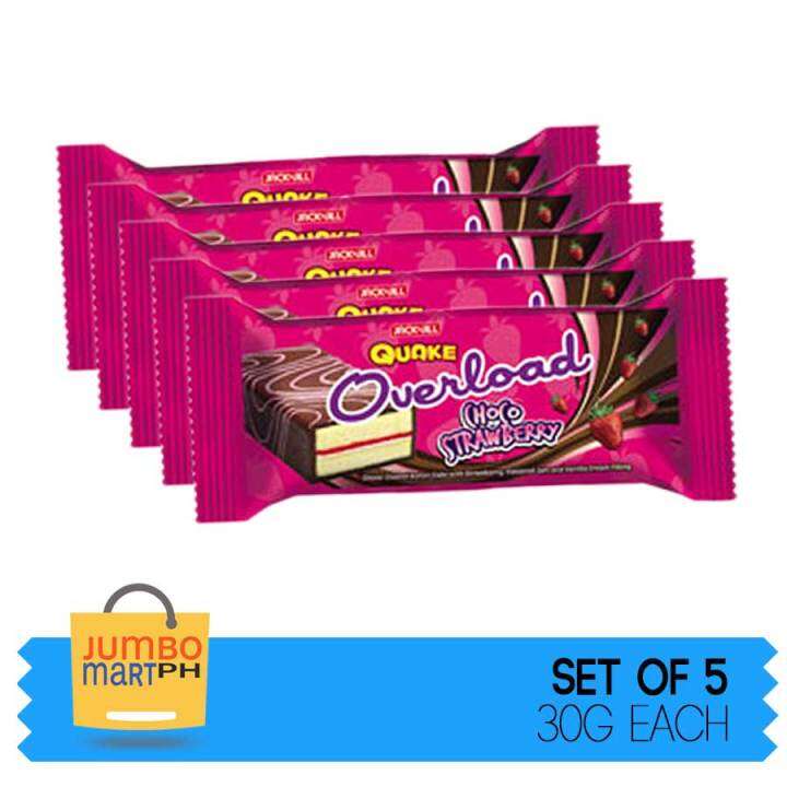 JACK N JILL QUAKE OVERLOAD CHOCO STRAWBERRY BUTTER CAKE / PACK OF 5 ...