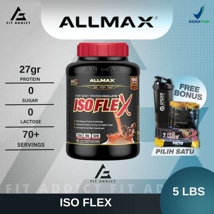 ALLMAX ALL MAX ISO FLEX 5 LBS LB 5LBS 5LB ISOFLEX WHEY PROTEIN ISOLATE | Lazada Indonesia